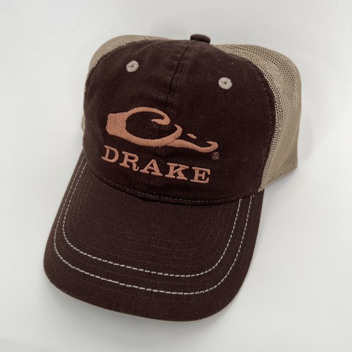 Drake Waterfowl Men's Mesh Snap Back Logo Cap Brown Tan One Size Duck ...