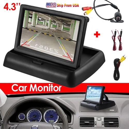 Foldable 4.3'' HD Car Digtal TFT LCD Reverse Backup Rear View Monitor ...