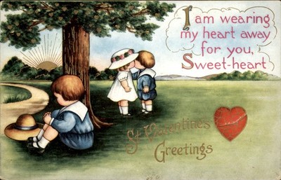Valentines Little Boy Pines for Another's Sweetheart c1900-20s Vintage ...