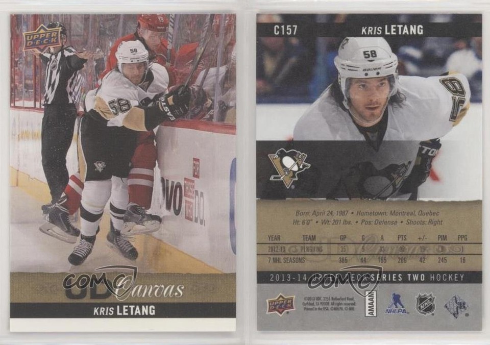 2013-14 Upper Deck UD Canvas Kris Letang #C157 9ci | eBay UK