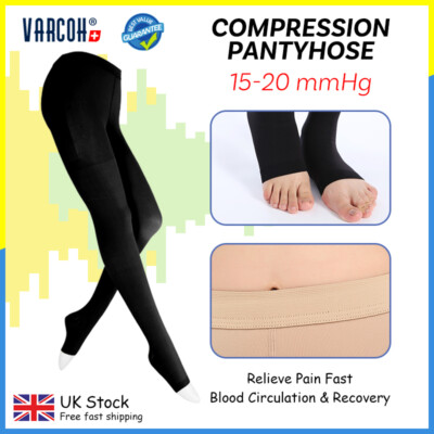 Women Men 15-20 mmHg Compression Pantyhose Tights Medical Edema Nurses ...