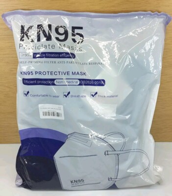 KN95 Particle Masks 60 Blue-Black Face Masks | eBay