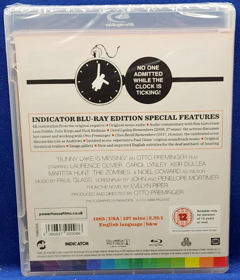 Otto Preminger's Bunny Lake Is Missing (Blu-ray, 1965, Indicator #8 ...