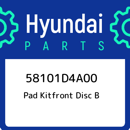 58101D4A00 Genuine Hyundai / KIA Pad Kit-front Disc Brake for sale ...