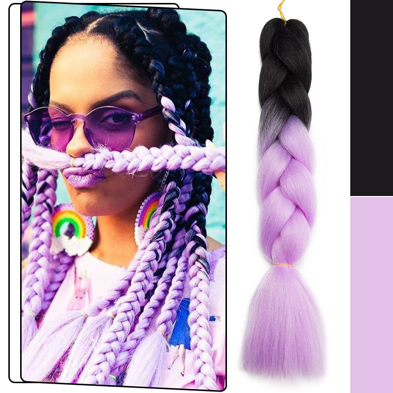 Mega Thick Box Braid Long Jumbo Braiding Hair Extension As Human Real ...