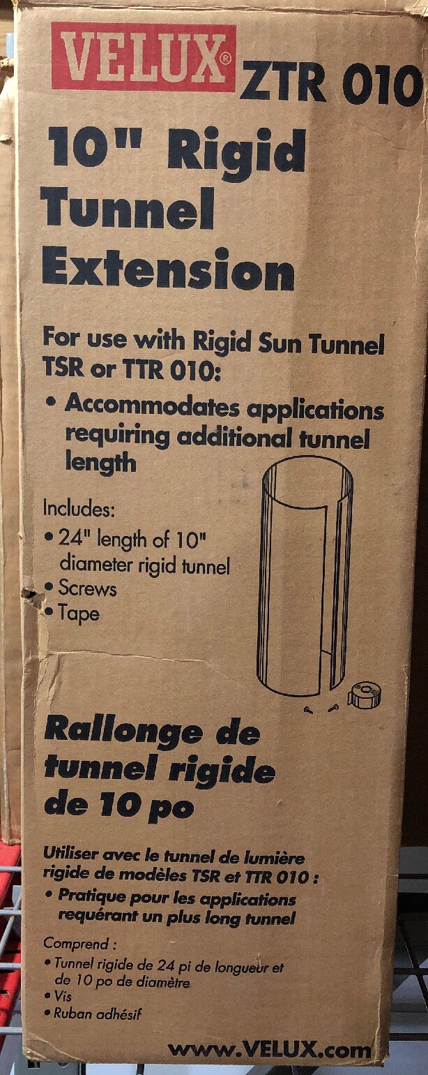 Velux ZTR 010 Rigid Tunnel Extension 10” x 24” - 2 Foot Length | eBay