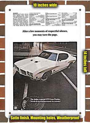 Metal Sign - 1970 Pontiac GTO The Judge- 10x14 inches | eBay