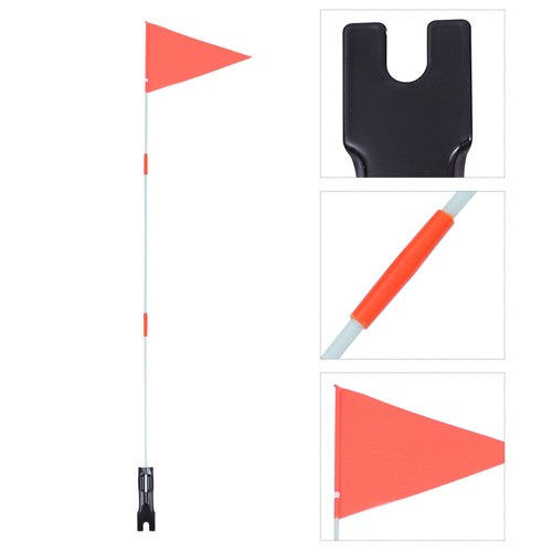 Kids Bike Decorations Safety Flag Trailer Handlebar Flag Pole Orange ...