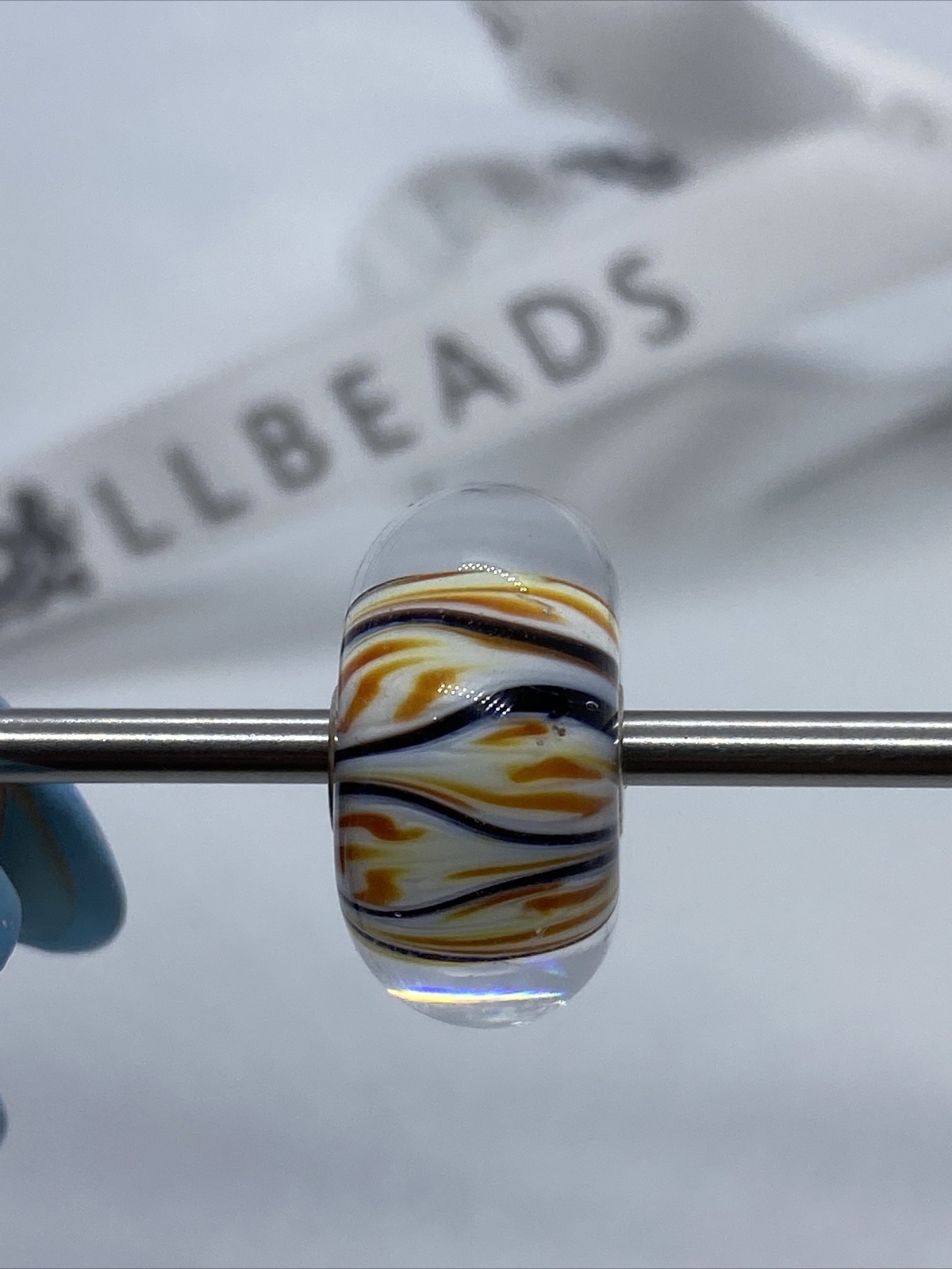 Trollbeads Jumbo Bead Yellow Black White Swirls Genuine Laa Brand New ...