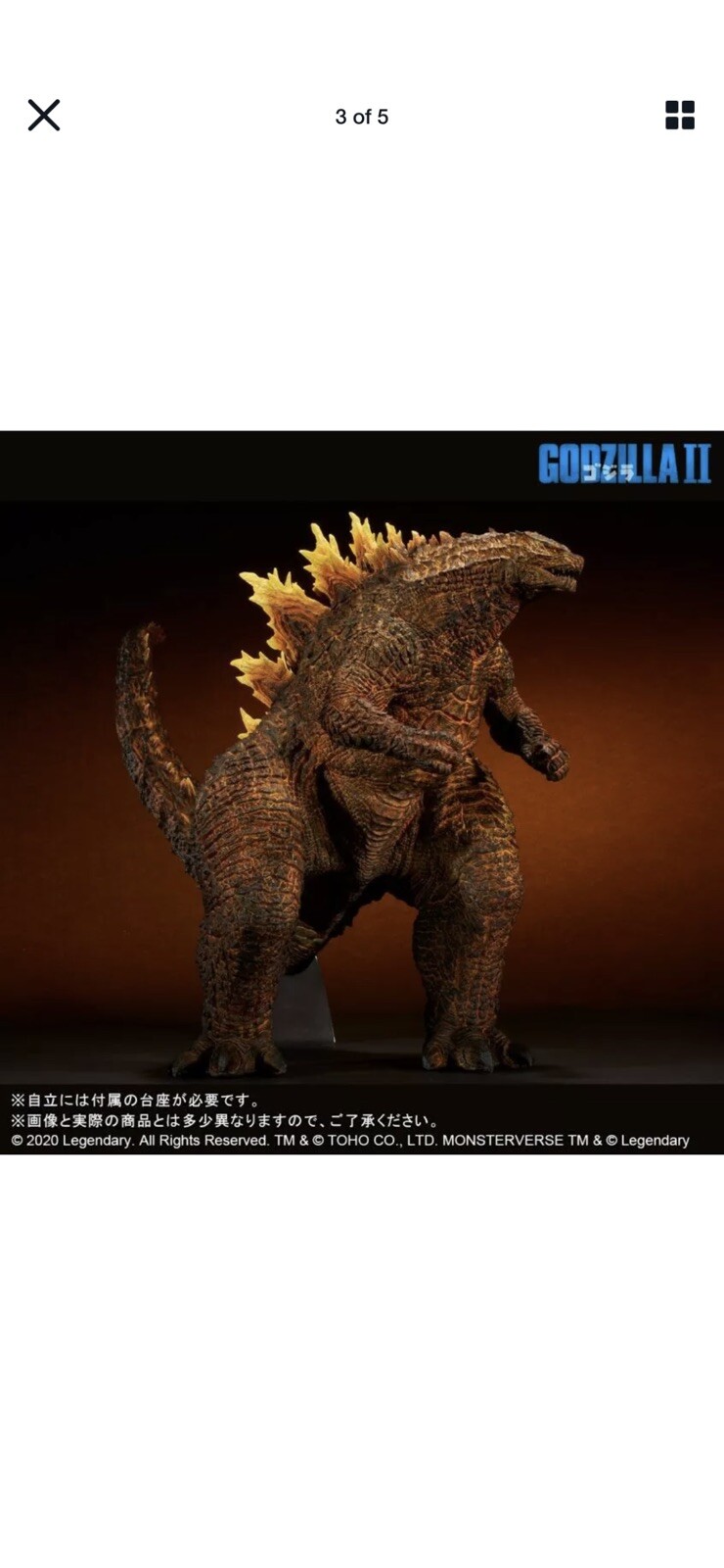X-Plus Gigantic Series Burning Godzilla 2019 Figure Ric-Toy Limited US ...