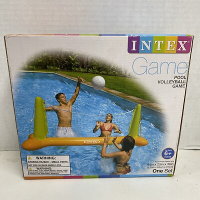 INTEX Pool Volleyball Set 94in. x 25in. x 36in. Game Floating | eBay