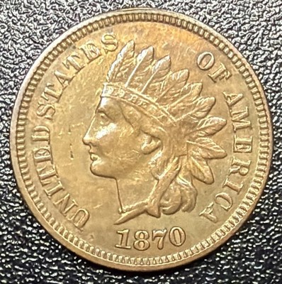1870 Indian Head Cent Penny 1c Choice XF+ Rare Semi-Key Date | eBay