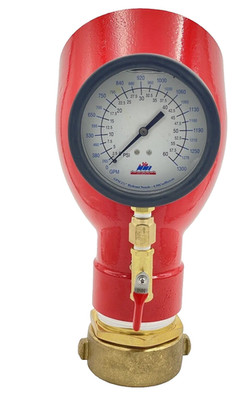 2-1/2" NST Hydrant Flow Test Swivel Diffuser 60Psi/1300 GPM Gauge with ...