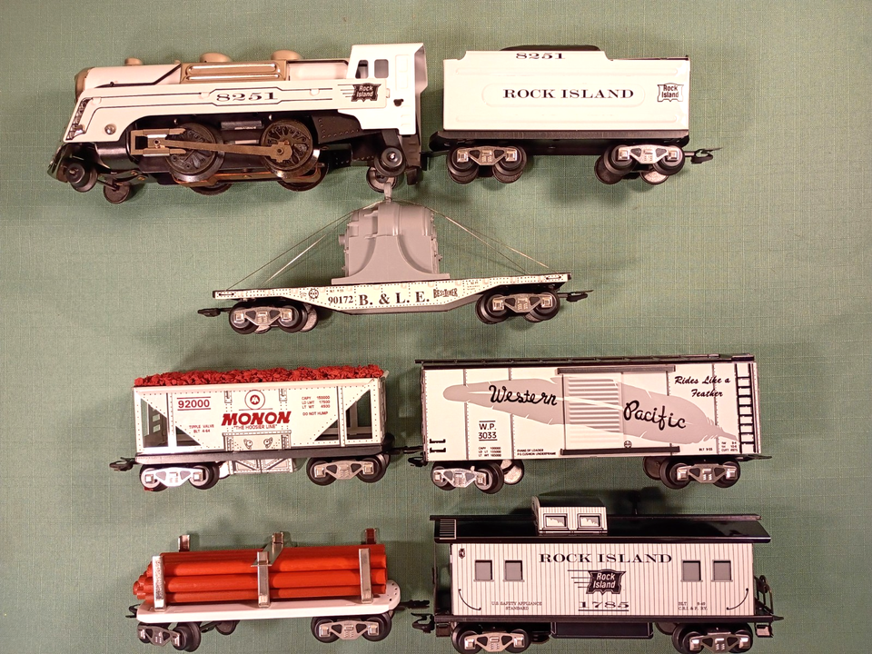 MODERN MARX TRAINS ROCK ISLAND FREIGHT WHITE SET #10251 RARE MINT IN ...