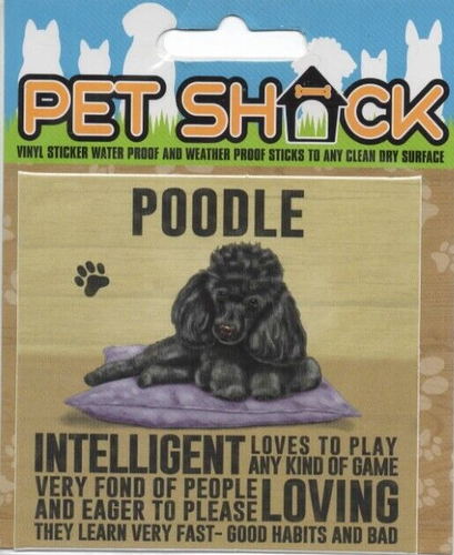 PET SHACK - "POODLE" - VINYL STICKER - DOG/PUPPY - FREE UK POSTAGE ...