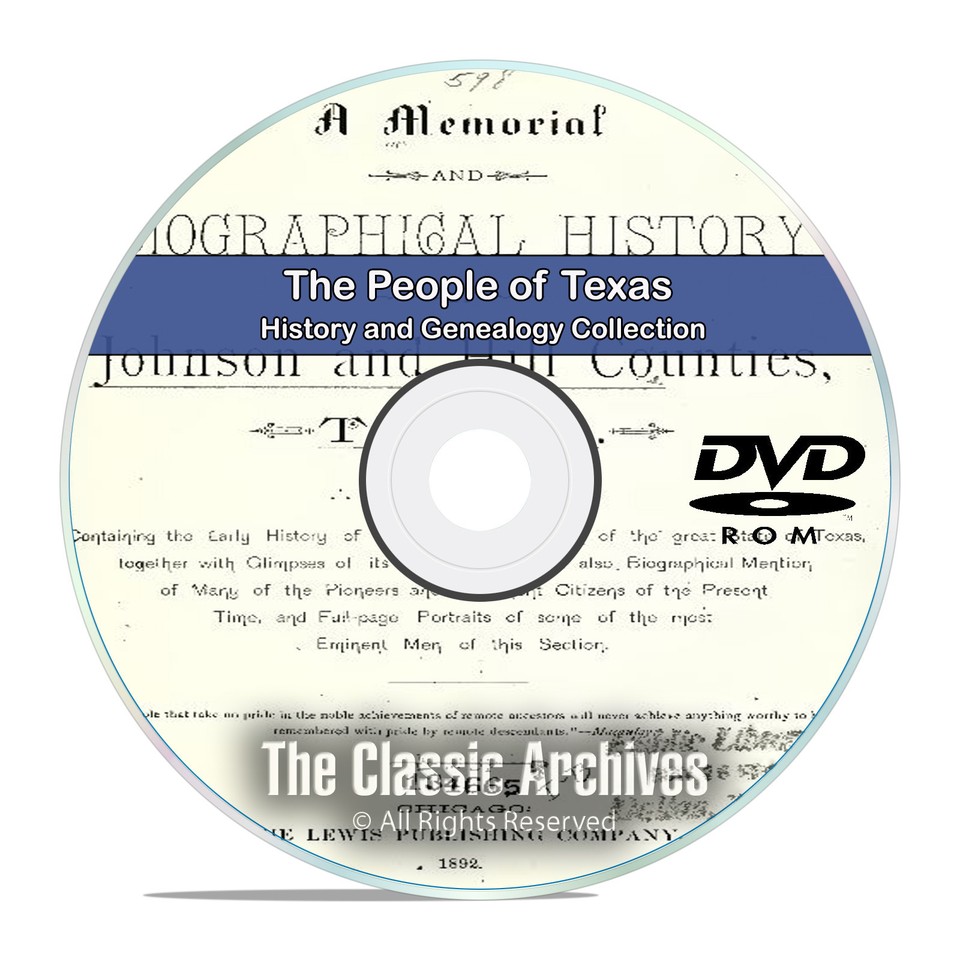 1912 HOUSTON Texas TX, History & Genealogy Ancestry Family Tree DVD CD ...