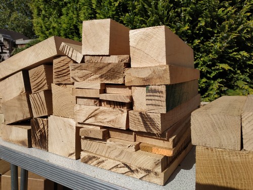 Oak Board Hard Wood lot 9" long Sawn Board offcuts 9kg+ Hobby pack ...