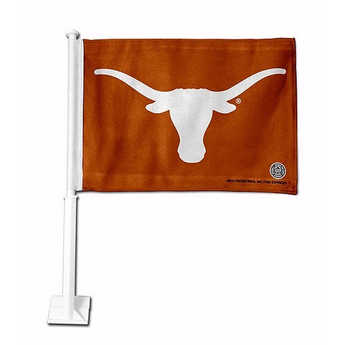 Texas Longhorns NCAA Car Window Mount Flag Burnt Orange Double-Sided ...