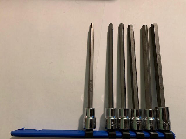 Matco Tools 3/8" Dr 6 PC Metric Long Hex Bit Driver Set SBXYML6R for ...