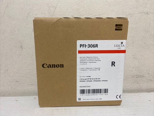 Genuine Canon 330ml Red Ink Tank PFI-306R IPF8300/IPF8400/IPF9400 EXP ...