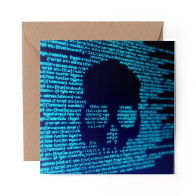 1 x Blank Greeting Card Computer Virus Hacker Script Code #50594 | eBay