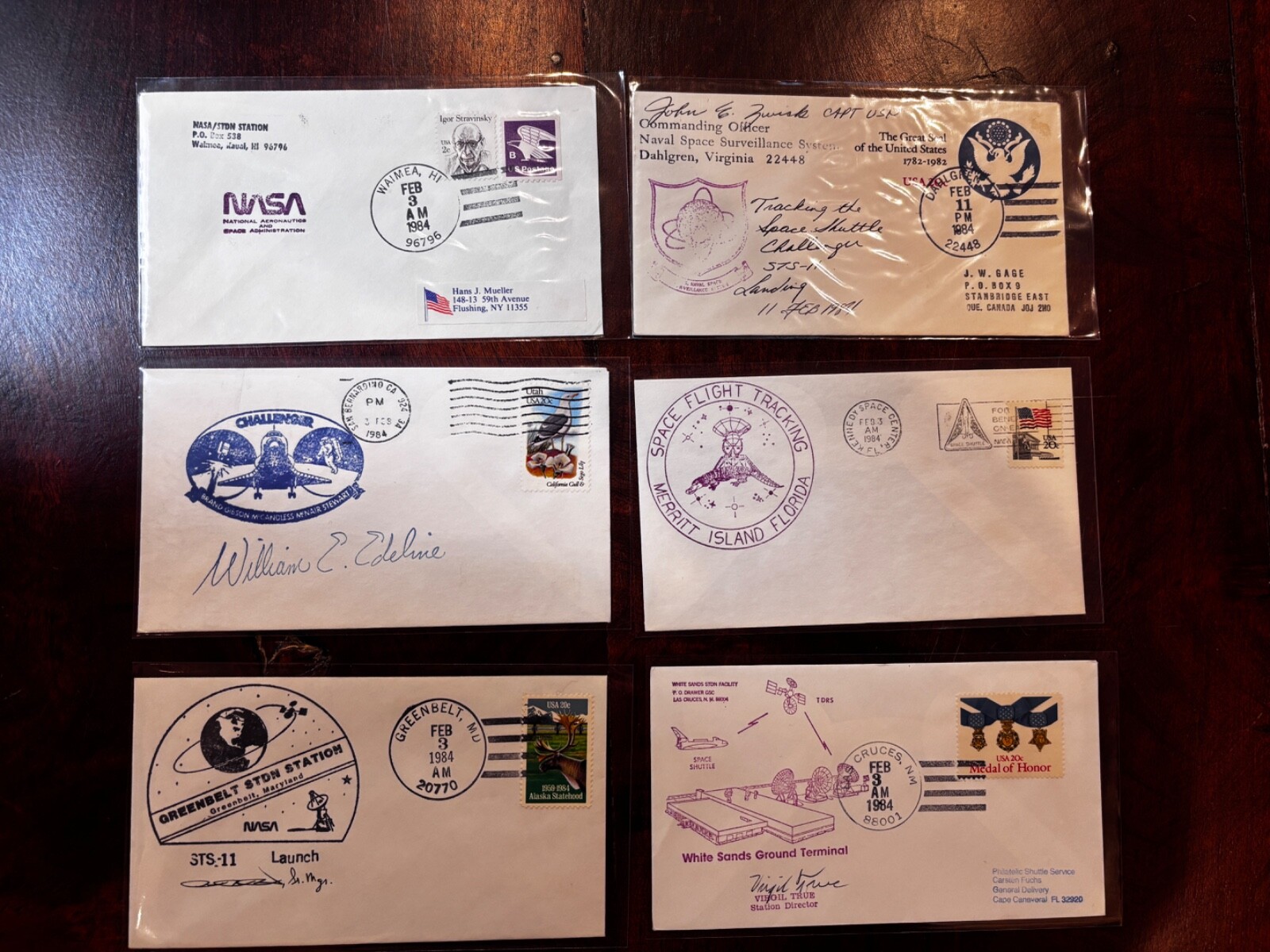 STS-41B Tracking USA 6 Covers Feb 1984 Space Shuttle MMU First KSC ...
