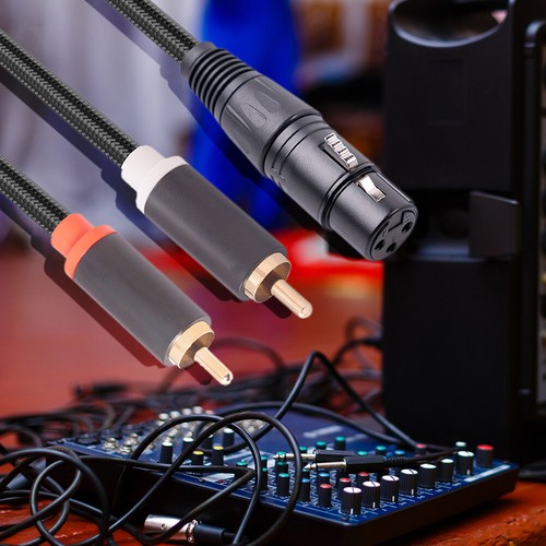 XLR To Dual RCA Y Splitter Cable Anti-interference Stereo Audio Cable ...
