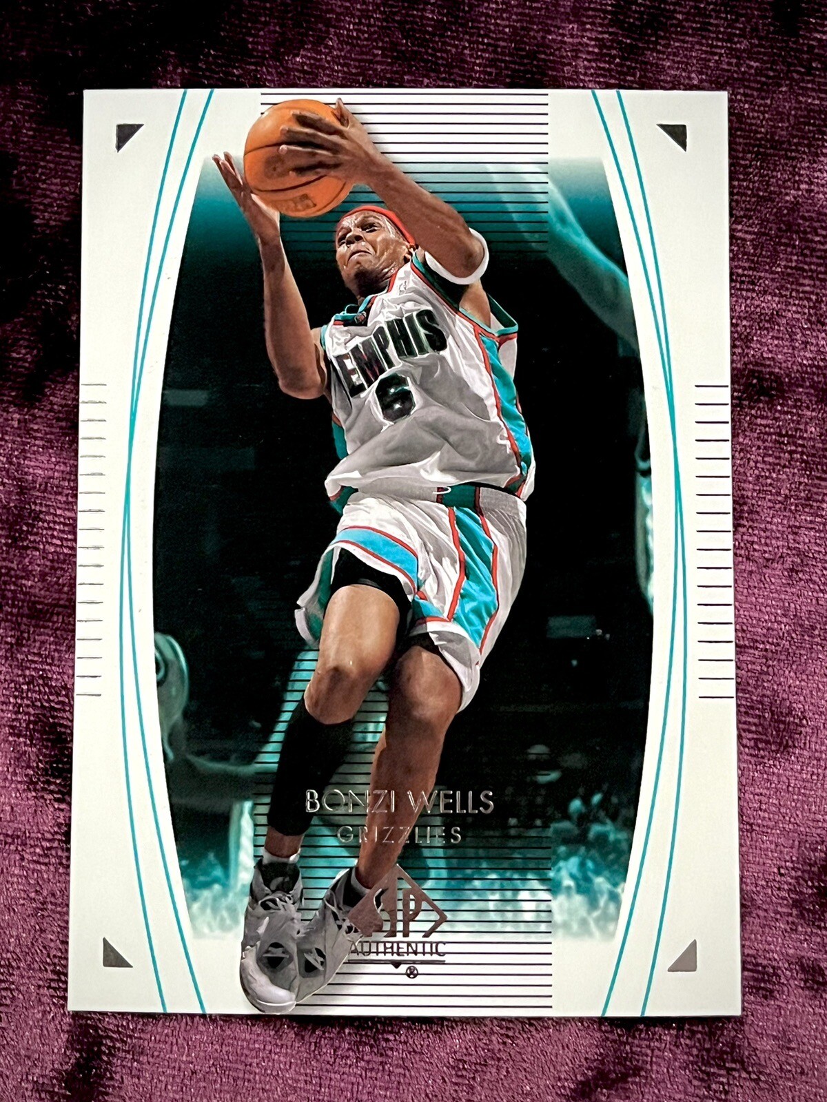 Bonzi Wells 2003 SP Authentic #40 MINT Grizzlies Jersey Ball State Ja ...