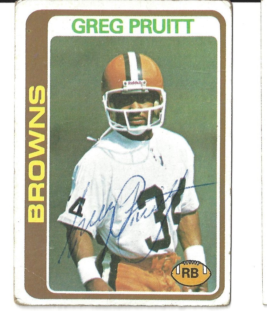 GREG PRUITT Signed 1978 Topps Cleveland Browns Autograph 245 CARD | eBay