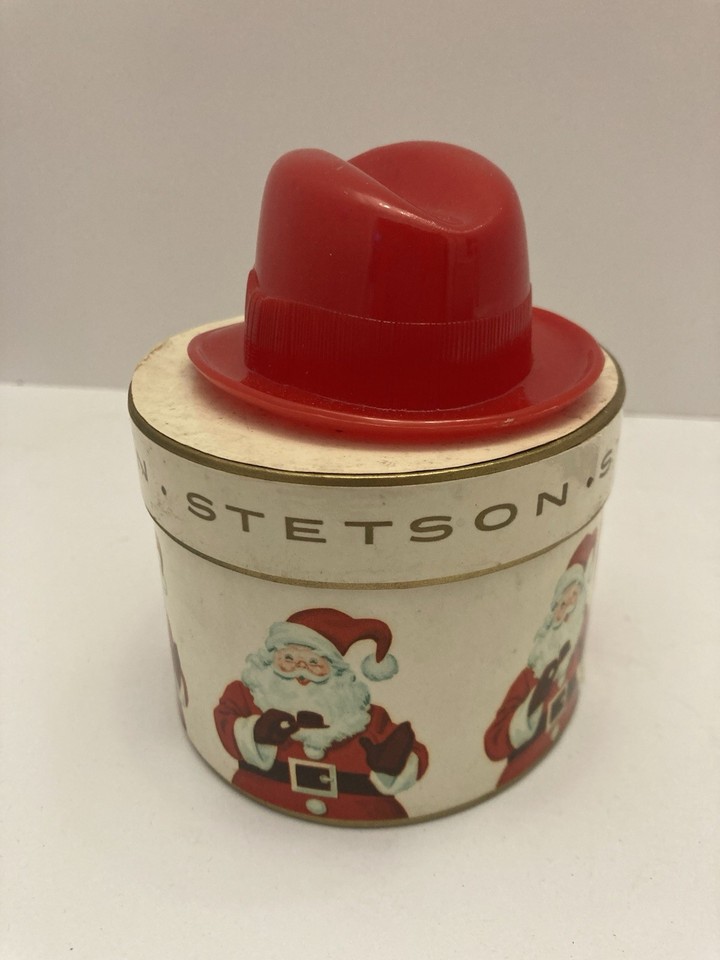 RARE 1950s Christmas SANTA STETSON Miniature Box With Red Plastic ...