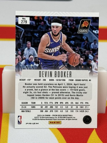 2024-23 Prizm Deca Devin Booker Black Gold Fotl /8 Suns Ssp | eBay