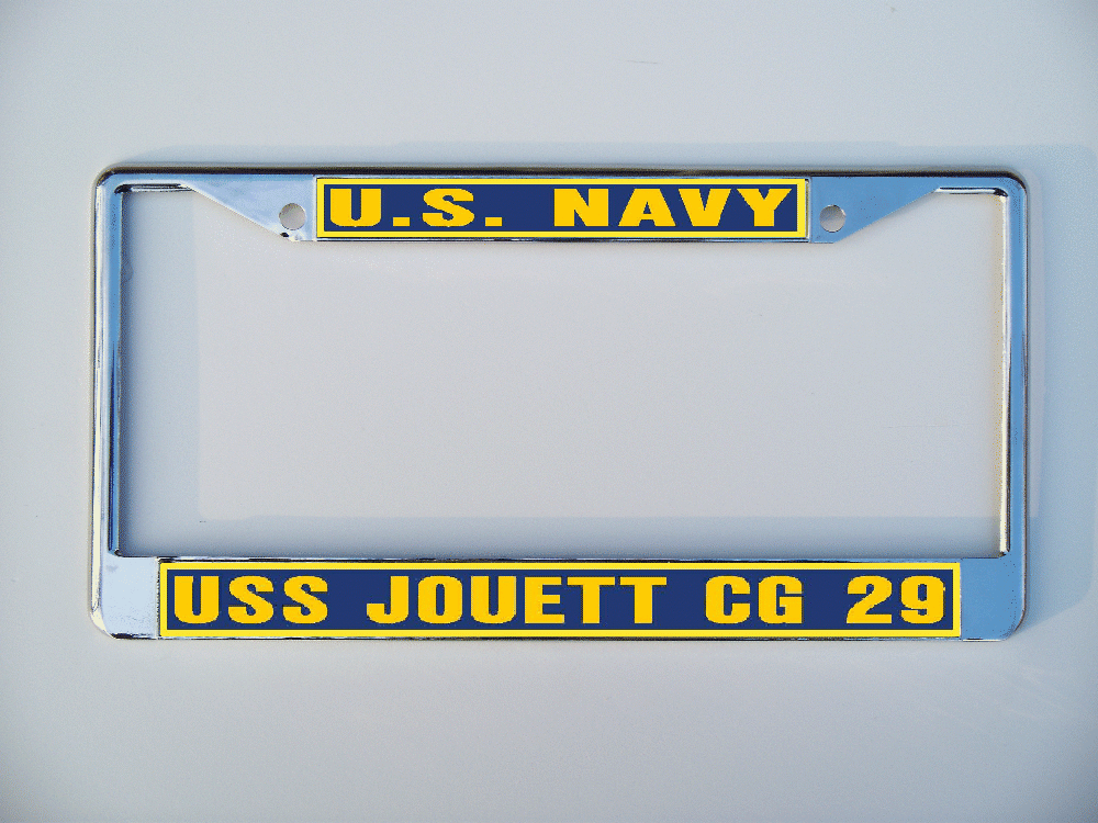 USS JOUETT CG 29 DLG 29 License Plate Frame USN Military U S Navy | eBay