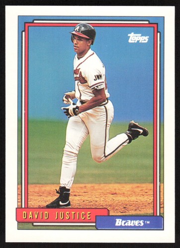 1992 Topps Baseball Card David Justice #80 Atlanta Braves | eBay