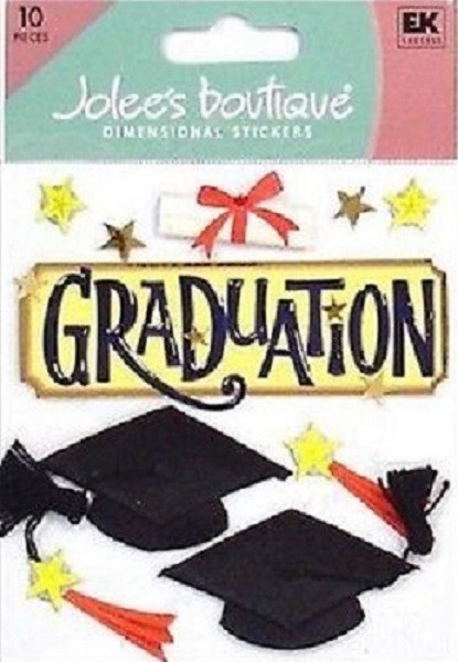 Jolee's GRADUATION Stickers Graduate High School College Diploma Degree ...