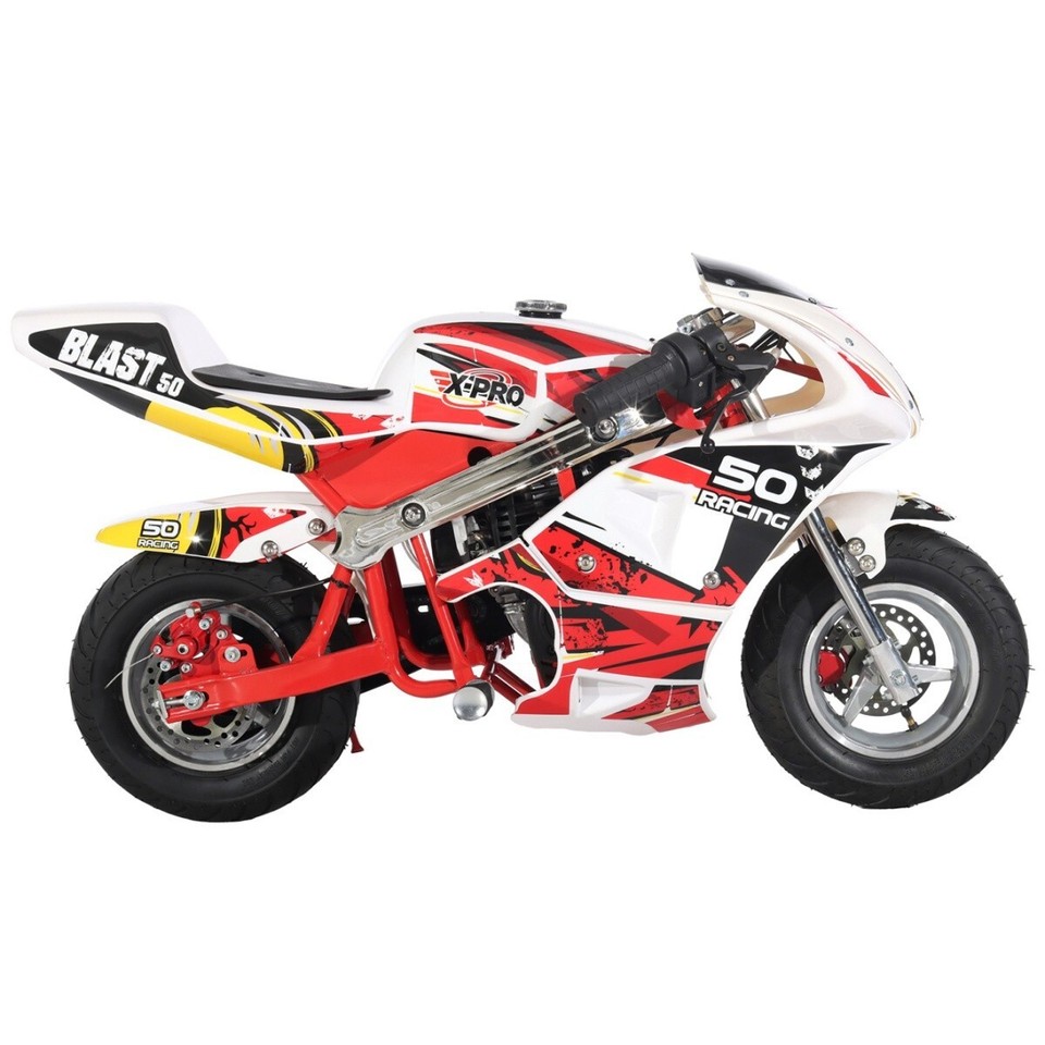 X-PRO 40cc Pocket Bike Gas Powered 4 Stroke Kids Mini Bike Off Road ...