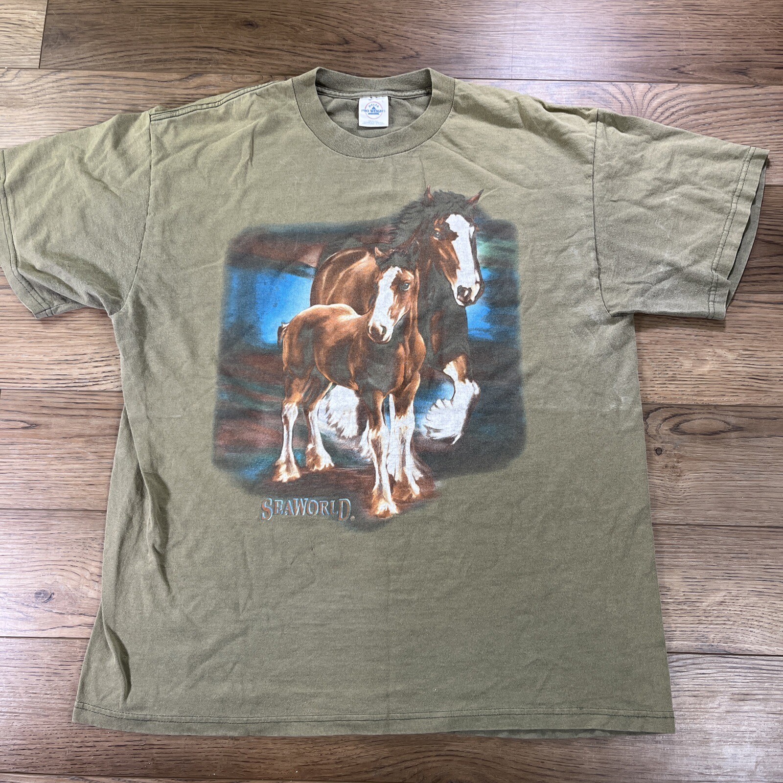 Vintage SeaWorld Tee T Shirt 90s Horse Clydesdales Budweiser Men's ...