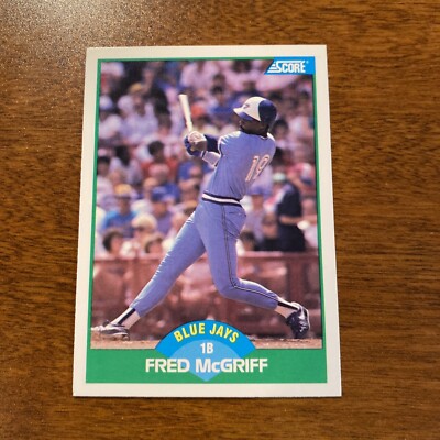 1989 MLB Score Baseball | Fred McGriff | #6 | Toronto Blue Jays A45 | eBay