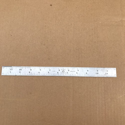 Vintage Starrett No 301, Tempered No 1, 12 Inch Ruler, Rigid, made in ...