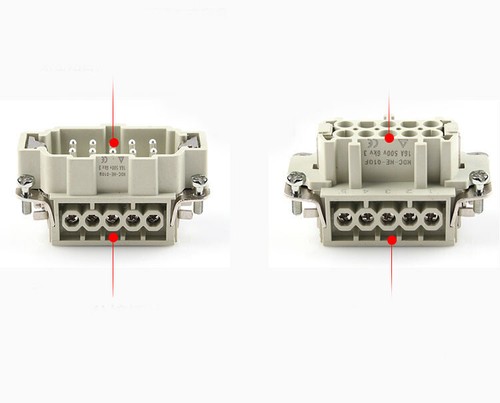 HDC-HE-010M HE-010F 10-pin heavy duty connector side double-lock ...
