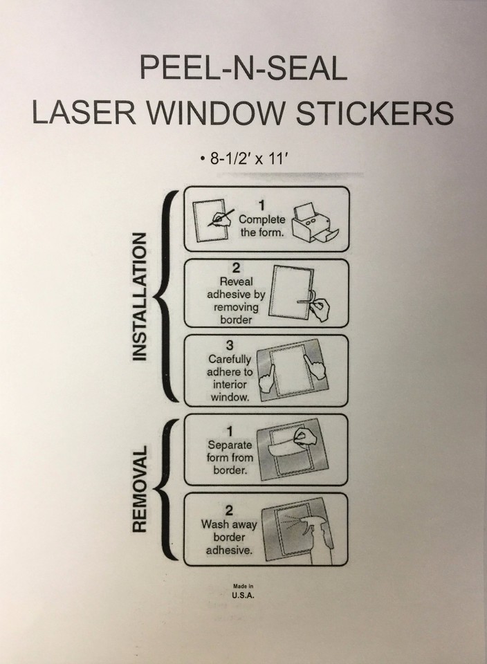 Dealer Addendum • White Blank Laser Window Stickers • 500 Qty. • (#8511 ...