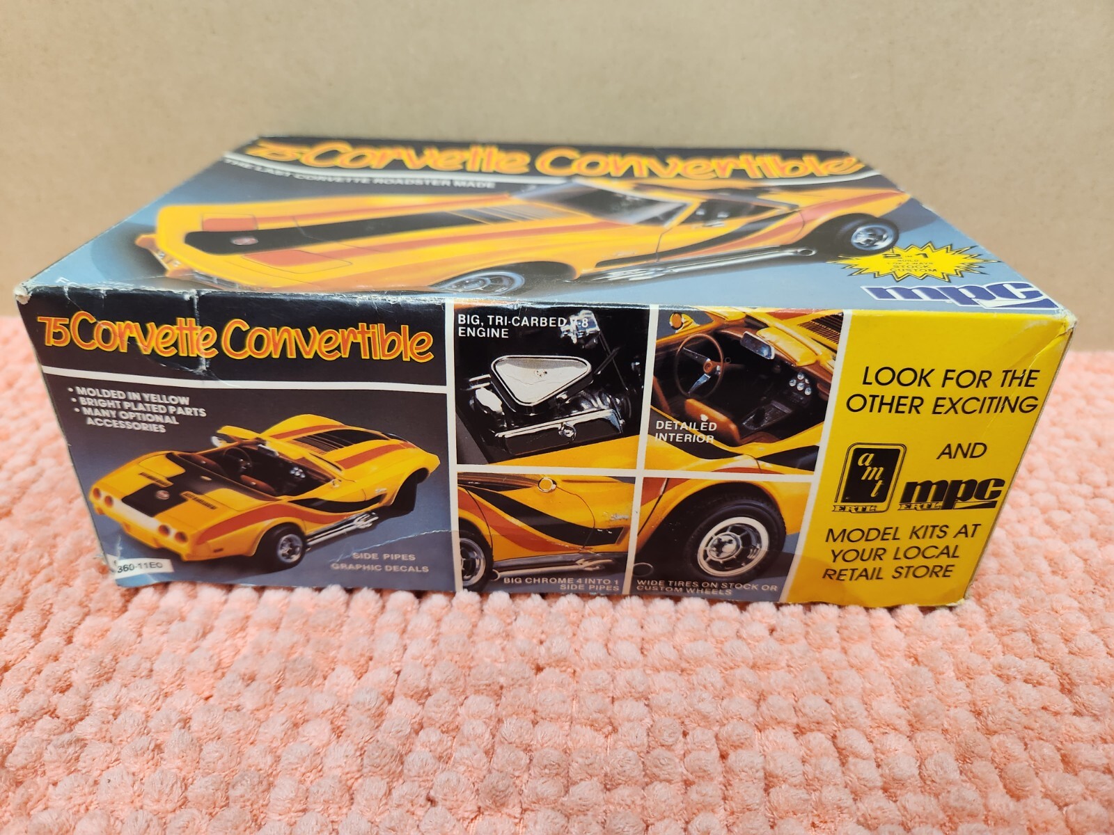VINTAGE MPC 75 Corvette Convertible Model Kit 1/25 #6360 VTG | eBay