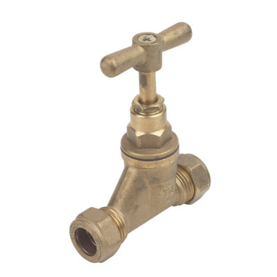 20mm x 15mm Brass Stopcock Connects To 20mm Blue MDPE Mains Water ...
