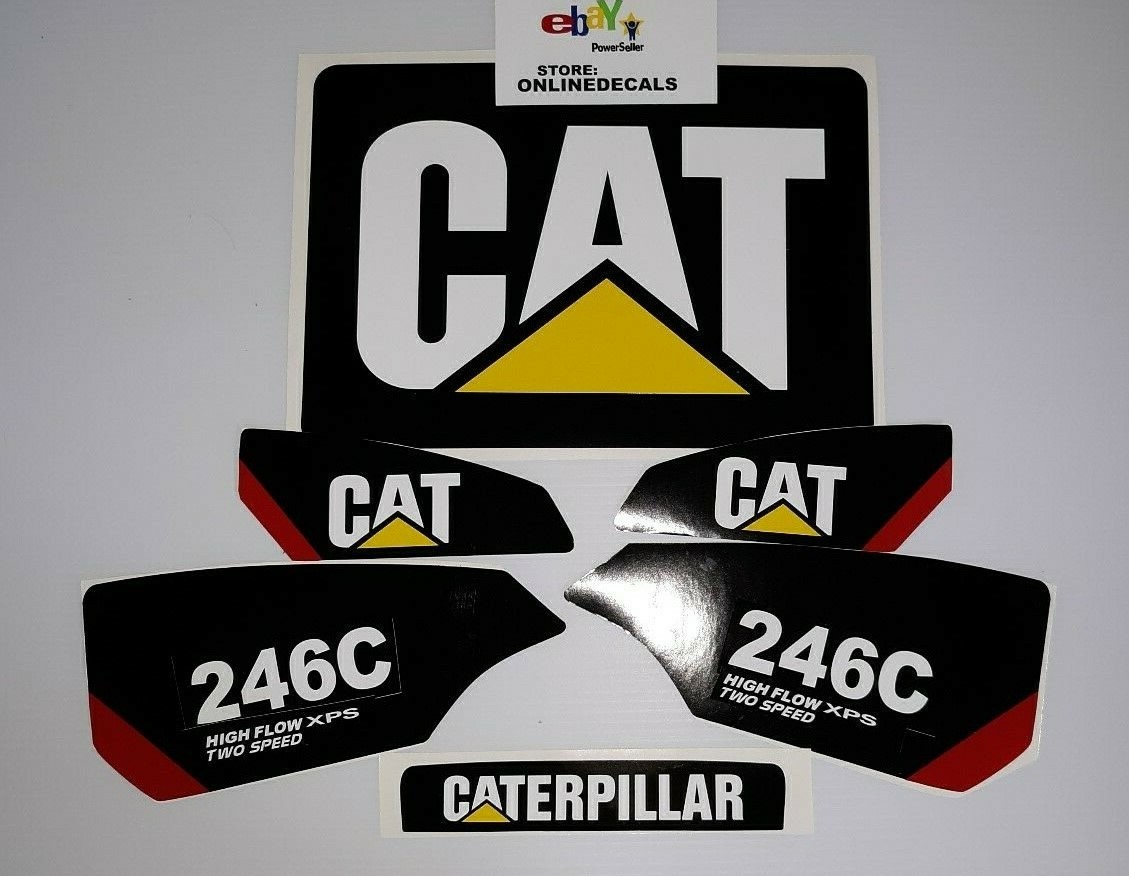 STICKER SET SKID STEER CATERPILLAR CAT DECAL KIT LOADER 246C 2 speed ...