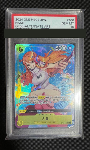 PSA 10 Nami OP08-106 SR ONE PIECE Card Alt Art Two Legends OP-08 ...