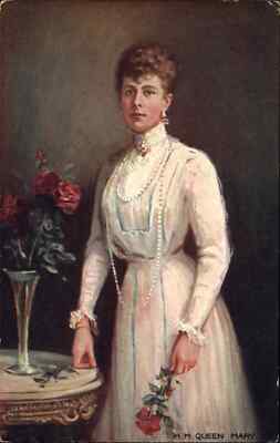 Tuck HM Queen Mary With Roses Royalty Portrait c1910 Vintage Postcard ...