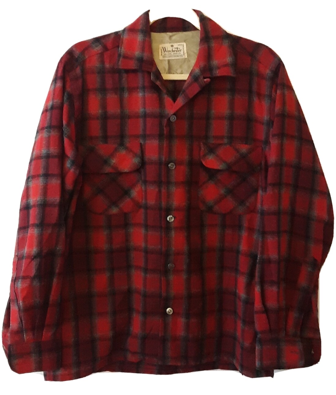 Vintage Winchester Wool Western Wear mens Shirt Plaid… - Gem