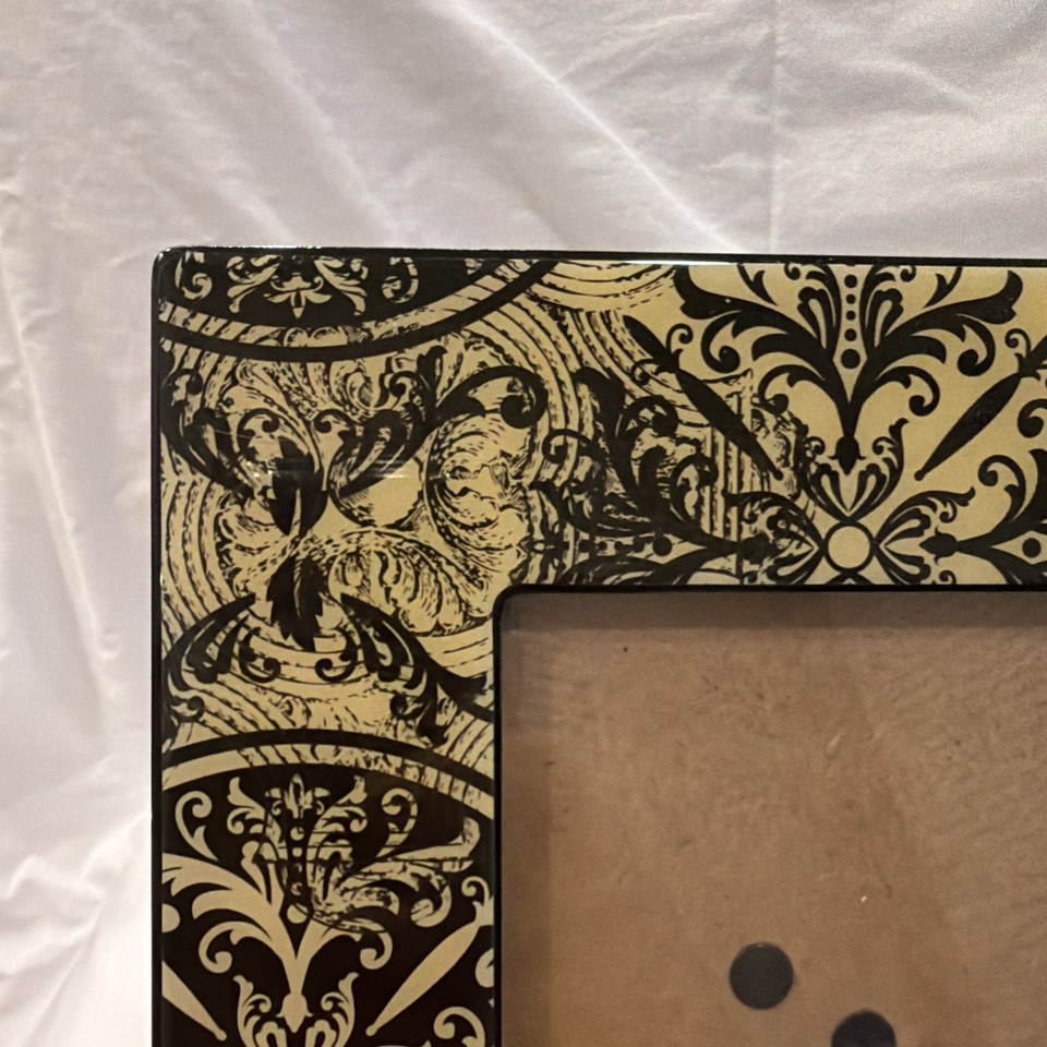 Black Gold Damask Picture Frame Decorative Tabletop Photo Frame Vintage ...