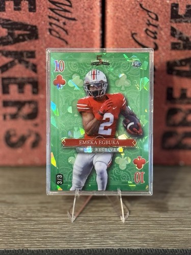 2024 wild card 5 card draw football Emeka Egbuka PRC NUMBERED 3/3 | eBay