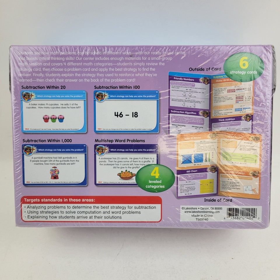 Lakeshore What’s The Best Strategy Problem Solving Center Subtraction ...