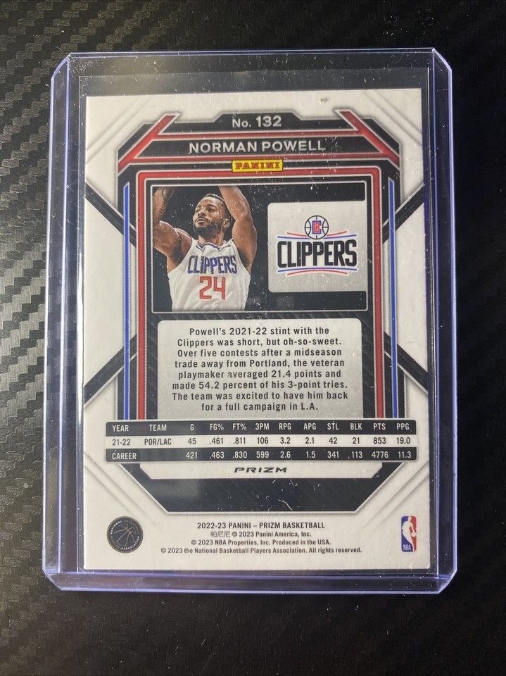 Norman Powell 2022-23 Prizm Basketball #132 Silver Hyper Prizm | eBay